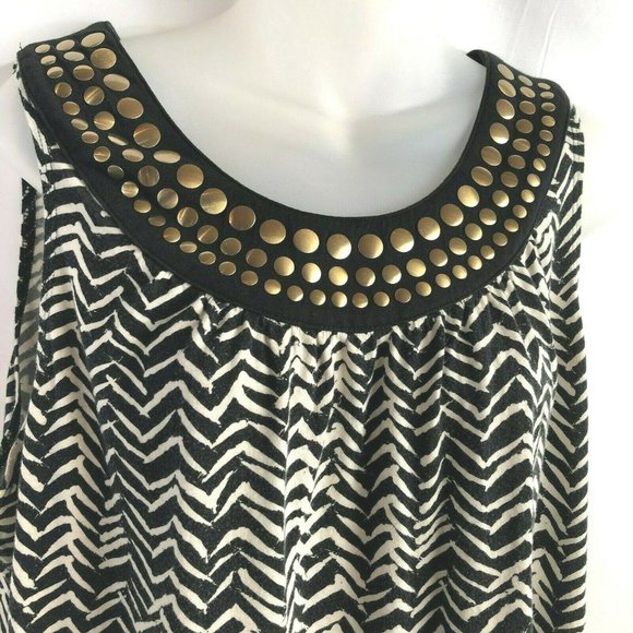 Studio Works | Tops | Studio Works Womens Sleeveless Zebra Striped Top ...